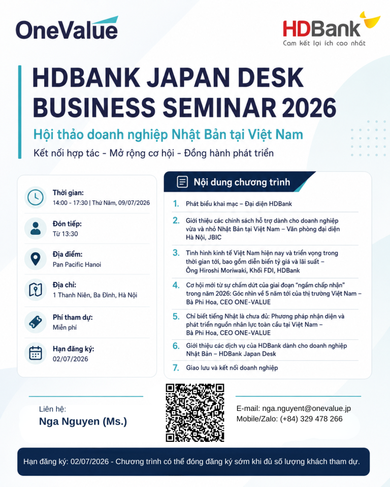 [ONE-VALUE x HDBank] HỘI THẢO KINH DOANH HDBANK JAPAN DESK 2026 TẠI HÀ ...